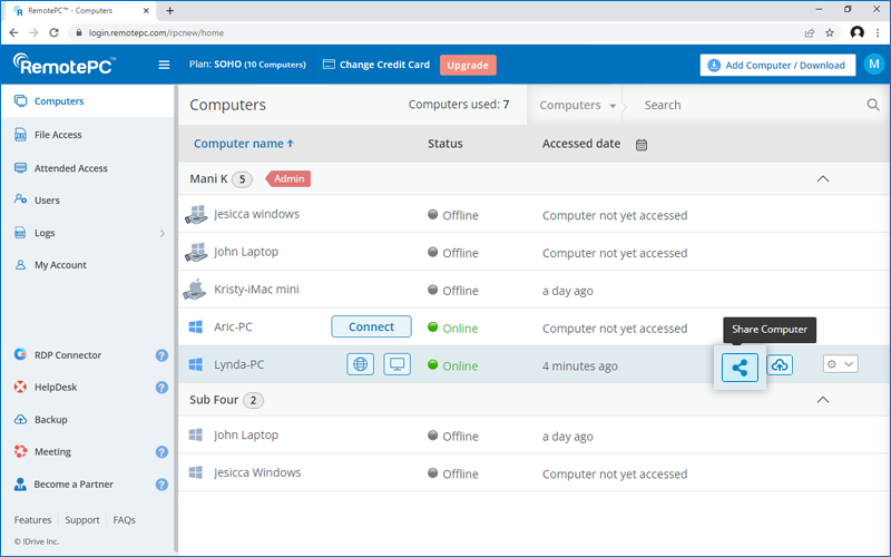 RemotePC™ (Remote Desktop) - Access via Web FAQs