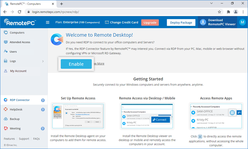 Frequently asked question on RDP Connector - RemotePC