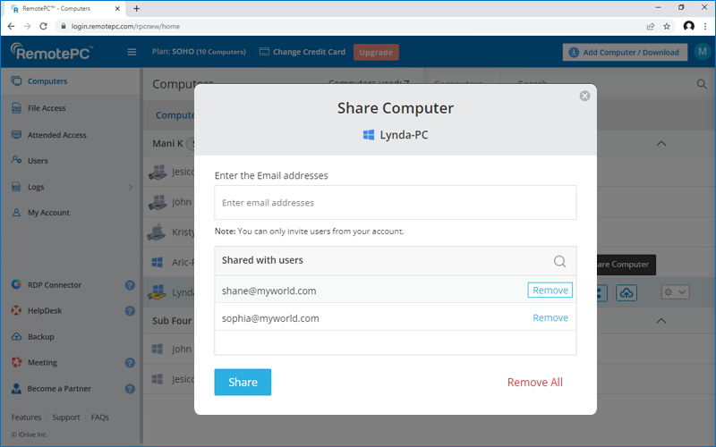 RemotePC™ (Remote Desktop) - Access via Web FAQs